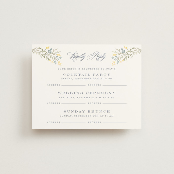 Monogrammed Multi-Event RSVP Cards by Petra Kern | Minted