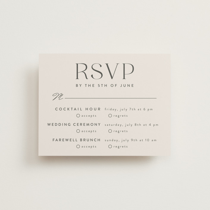 classic names Multi-Event RSVP Cards by Susan Asbill | Minted
