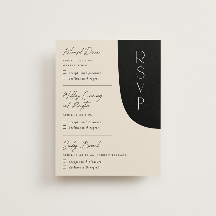Contour Multi-Event RSVP Cards by Erica Krystek | Minted