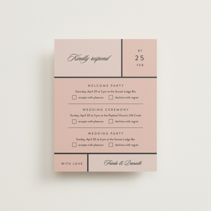 Modern Squares Multi-Event RSVP Cards by FRANI | Minted