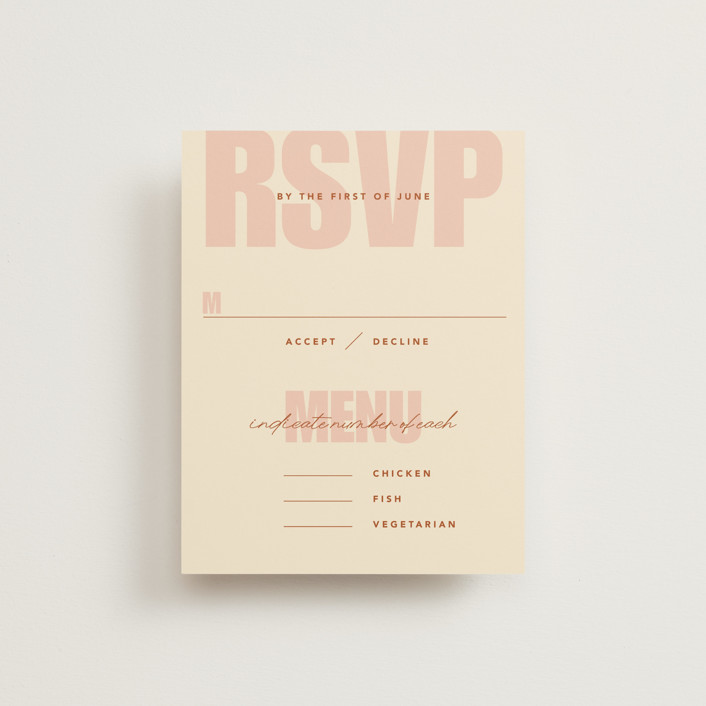 Typographical Poster RSVP Cards by Stacey Day | Minted