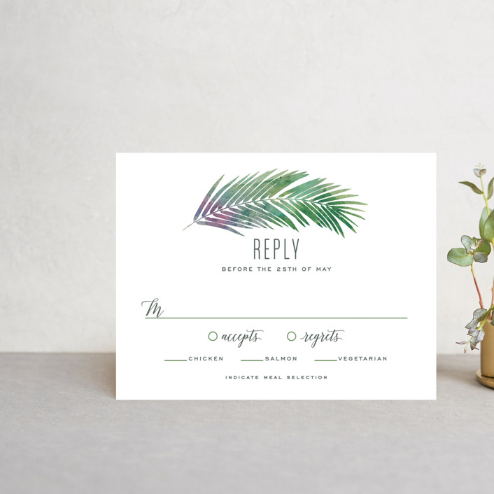 Tropical Foliage RSVP Cards by Hooray Creative | Minted