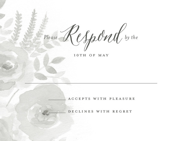 Watercolor Floral RSVP Cards by Jill Means | Minted