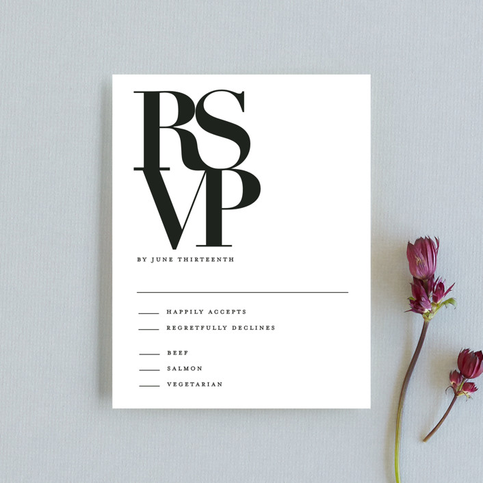 The Minimalist RSVP Cards by Kelly Schmidt | Minted