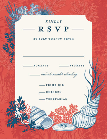 Deep Blue RSVP Cards by Paper Sun Studio | Minted