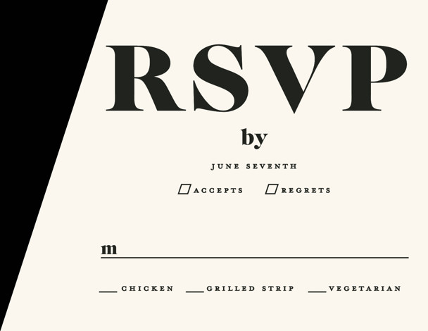 Angled RSVP Cards by GeekInk Design | Minted