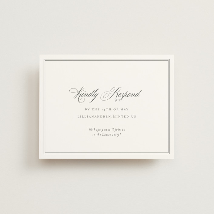 Charleston RSVP Online Enclosure Cards by Megan Davis | Minted