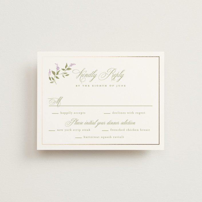 Marmont Foil-Pressed RSVP Cards by Kristie Kern | Minted