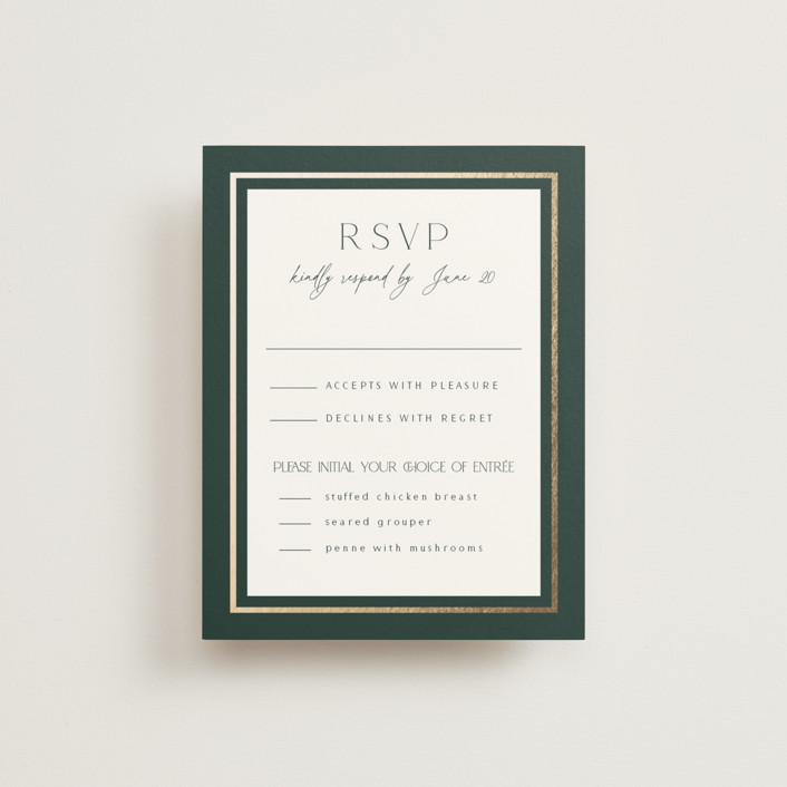 Regal Foil-Pressed RSVP Cards by Nicole Walsh | Minted