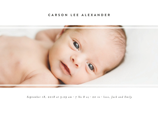 carson Birth Announcements by Faith Dorn | Minted