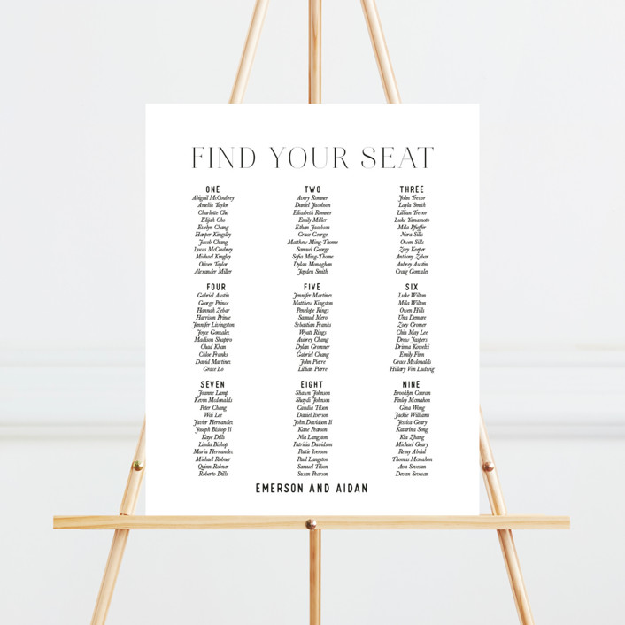 Namely Custom Seating Chart by Hooray Creative | Minted