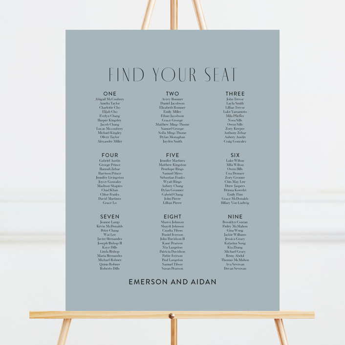 Layered Custom Seating Chart by Kelly Schmidt | Minted