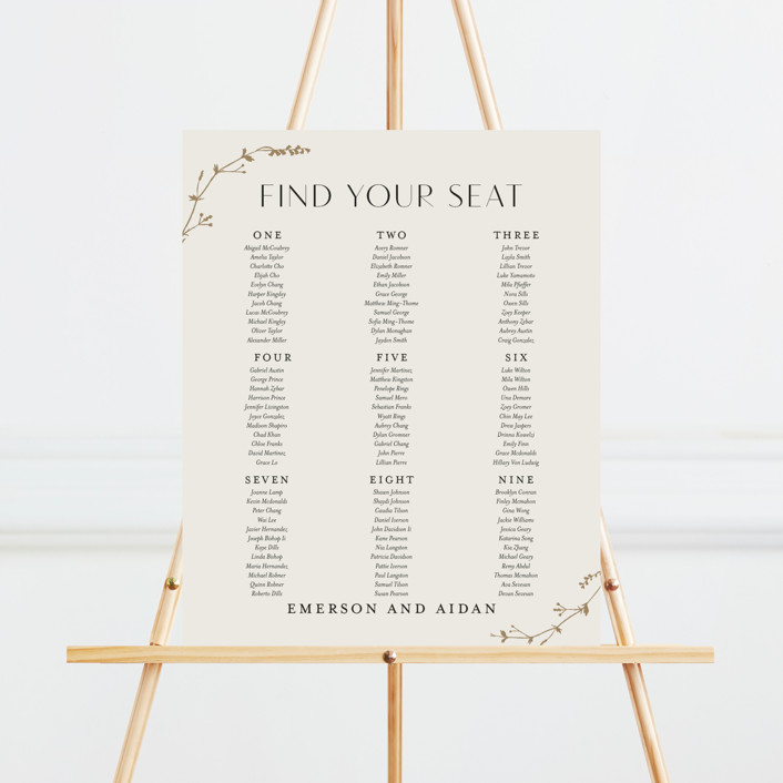 Vine Wrap Custom Seating Chart by Amy Kross | Minted