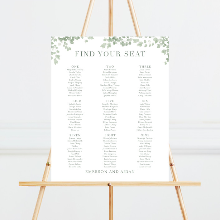 Vining Custom Seating Chart by Kristie Kern | Minted
