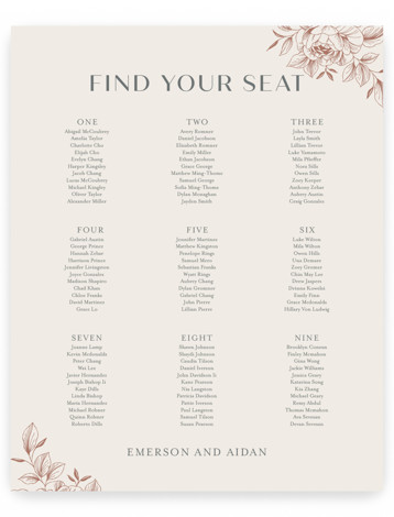 Lovely Custom Seating Chart by Stardust Design Studio | Minted