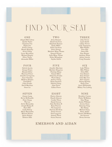 Checker Wash Custom Seating Chart by Baumbirdy | Minted
