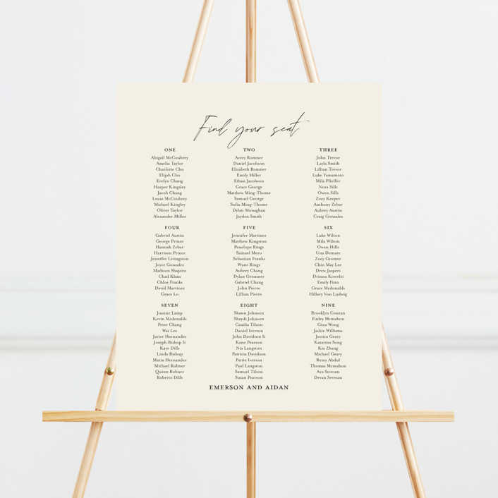 Together Custom Seating Chart by Pixel and Hank | Minted
