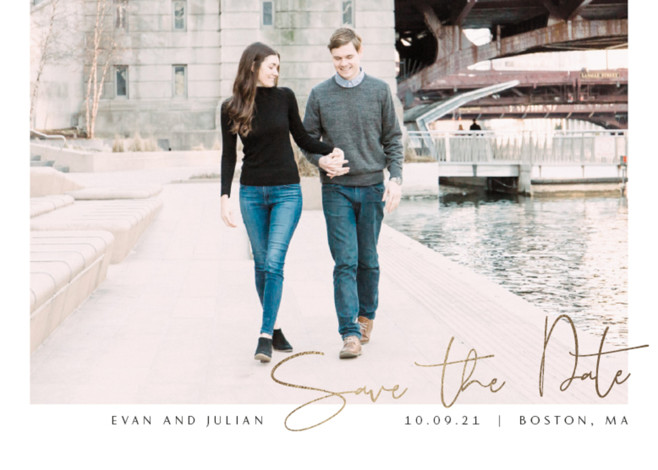 Beloved Foil-Pressed Save The Date Cards by Jennifer Lew | Minted