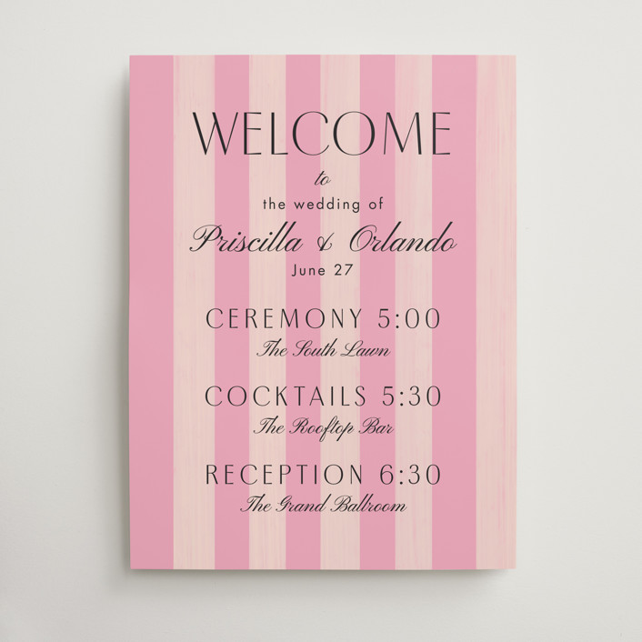 Vintage Striped Awning Schedule Signs by Becky Nimoy | Minted