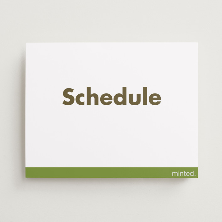 Portrait Custom Schedule Signs by Minted | Minted