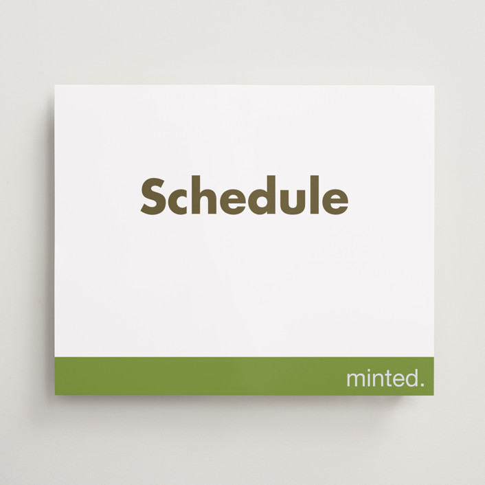 Portrait Custom Schedule Signs by Minted | Minted