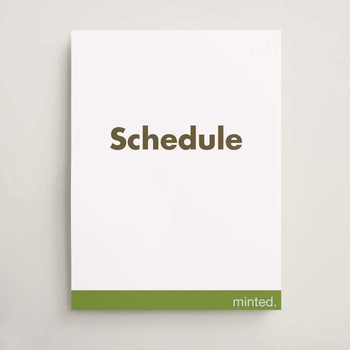 Portrait Custom Schedule Signs by Minted Custom | Minted