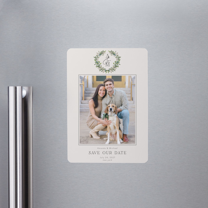 Classic monogram Save The Date Magnets by Susan Moyal | Minted