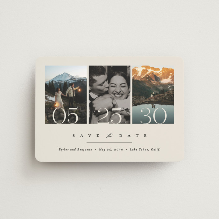 Simple Trio Save The Date Magnets by Erica Krystek | Minted
