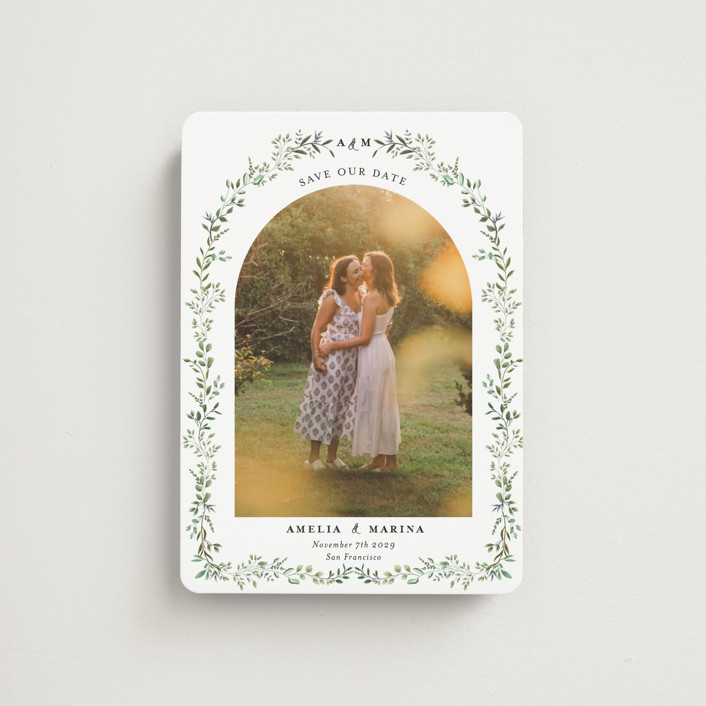 Monogramed Arch Save The Date Magnets by Susan Moyal | Minted