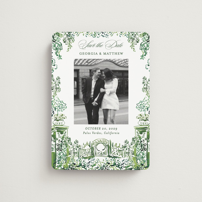 gates and pillars Save The Date Magnets by Becky Nimoy | Minted