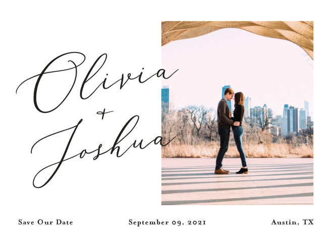 Modern day names Save The Date Postcards by Heather Francisco | Minted