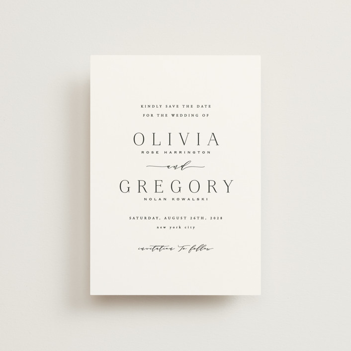 Classy Type Save The Date Postcards by Hooray Creative | Minted