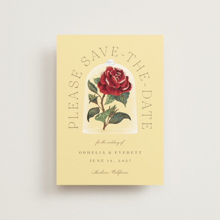 Enchanted Rose from Disney's Beauty & The Beast Save The Date Postcards ...
