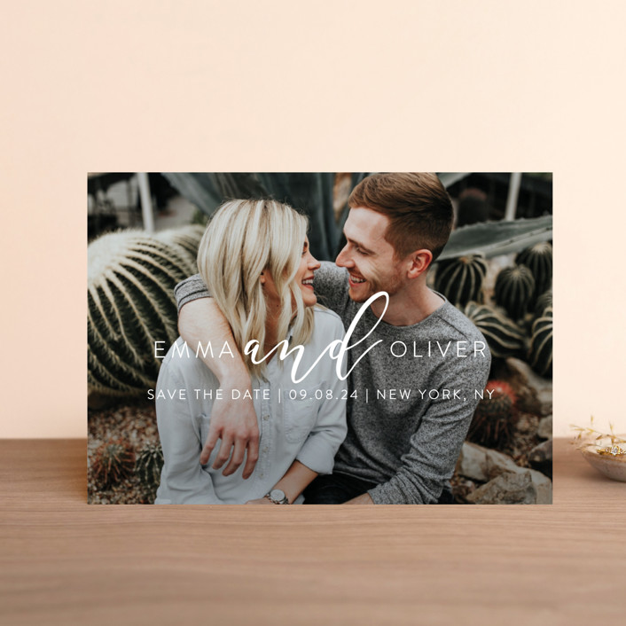 Simply Written Save The Date Postcards by Jessica Voong | Minted