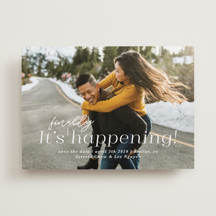 finally! Save The Date Cards by Lori Wemple | Minted