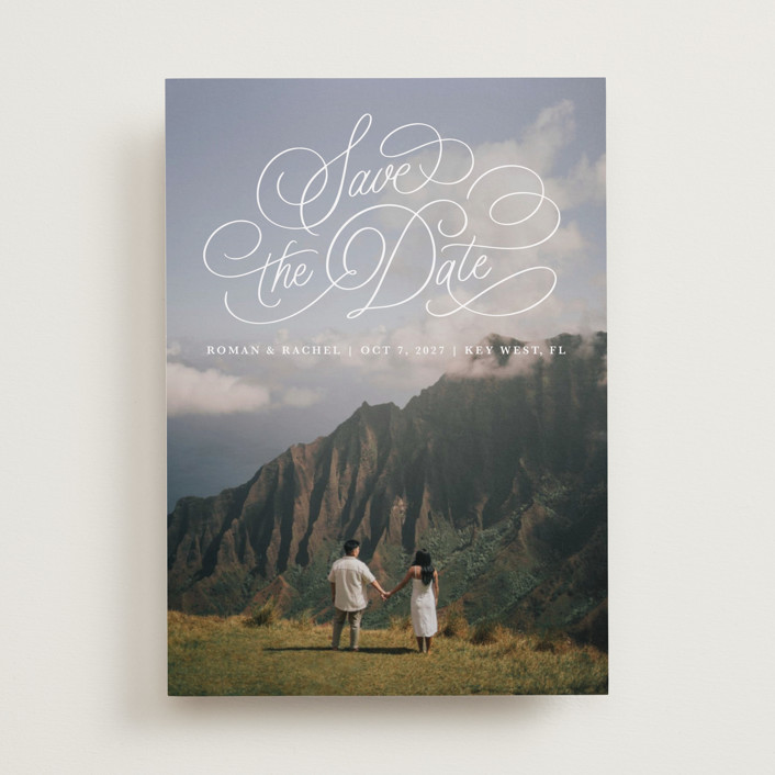 arched script Save The Date Cards by Kristen Smith | Minted