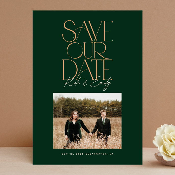 Bold Type Save The Date Cards by Owl and Toad | Minted