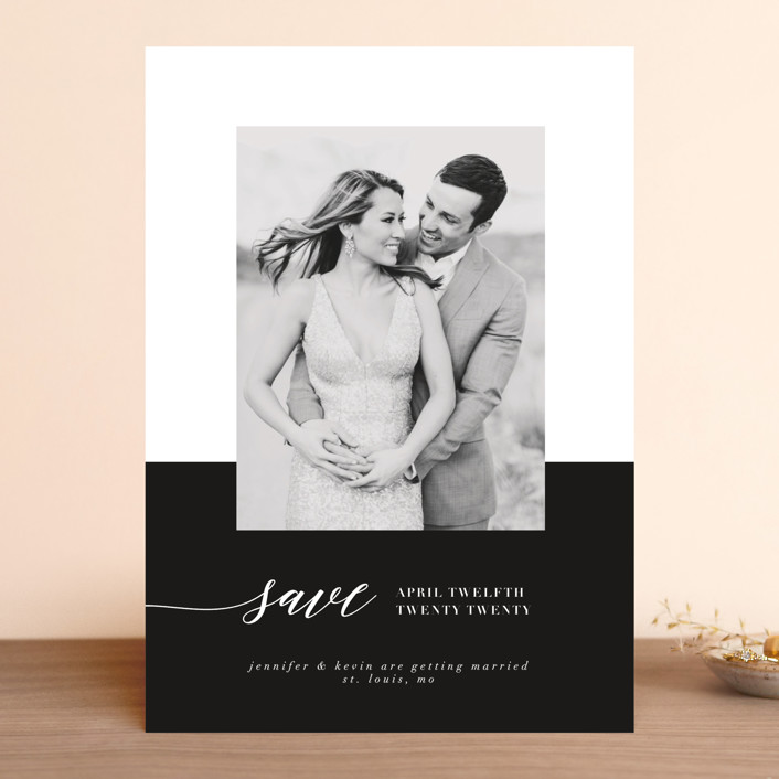 Black Tie Affair Save The Date Cards by lena barakat | Minted
