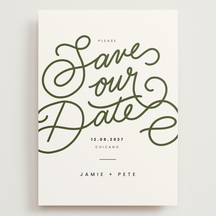 Easy Lettering Grand Save The Date Cards by Adelyn T. | Minted