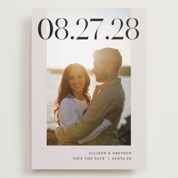 All Stacked Up Grand Save The Date Cards by Pixel and Hank | Minted