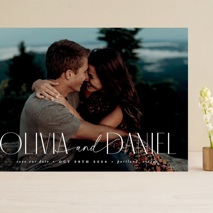 Modern Named Grand Save The Date Cards by Everett Paper Goods | Minted
