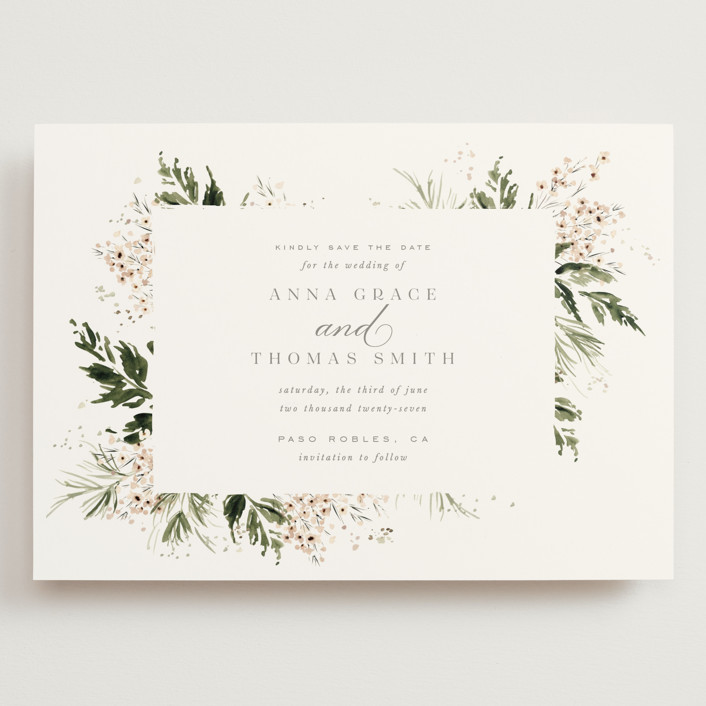 Grace Grand Save The Date Cards by Leah Bisch | Minted