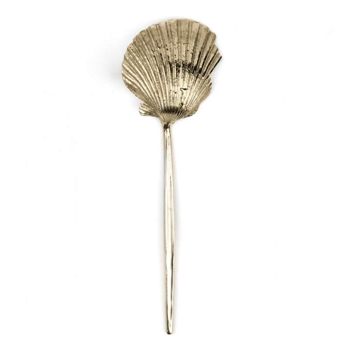Shell Serving Spoon: Brass Serving Utensils by Shelton Metal | Minted