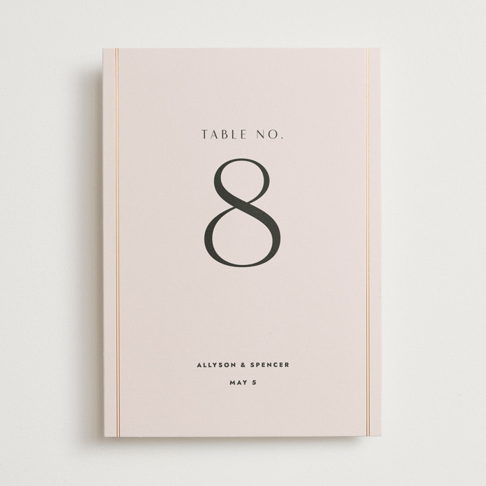 Deco Band Foil-Pressed Table Numbers by Kindred Fields | Minted