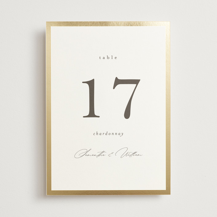 Surround Foil-Pressed Table Numbers by Nicole Walsh | Minted