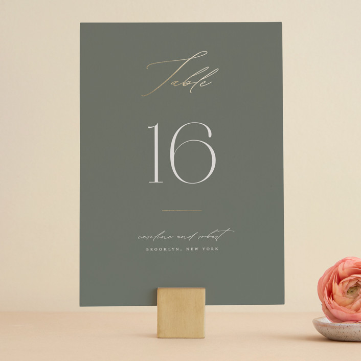 La Paloma Foil-Pressed Table Numbers by Kelly Schmidt | Minted