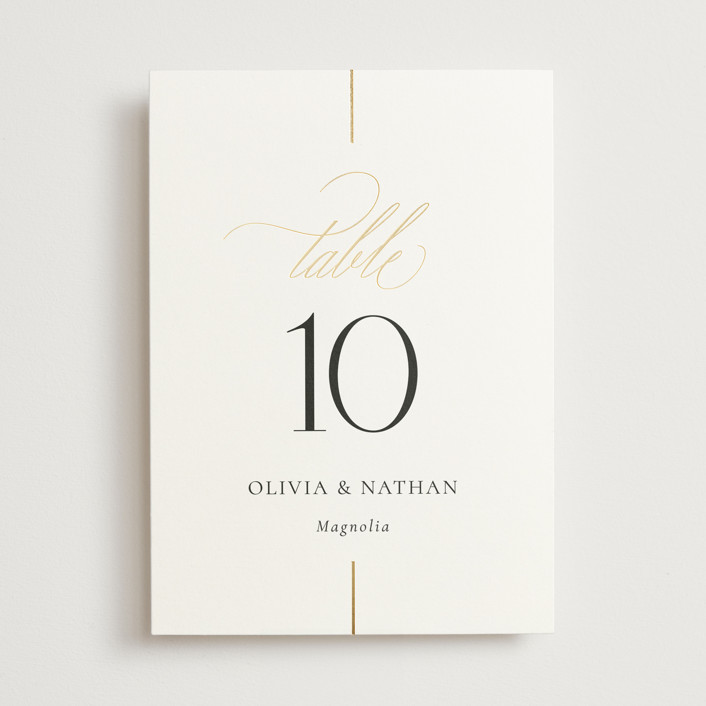 Aligned Foil-Pressed Table Numbers by Jessica Williams | Minted