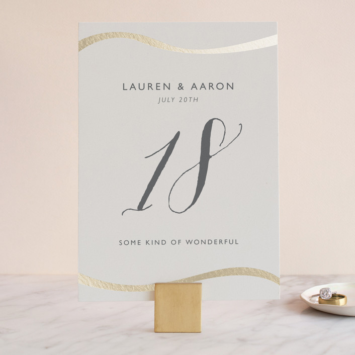 A Sparkly Love Foil-Pressed Table Numbers by Erin Deegan | Minted