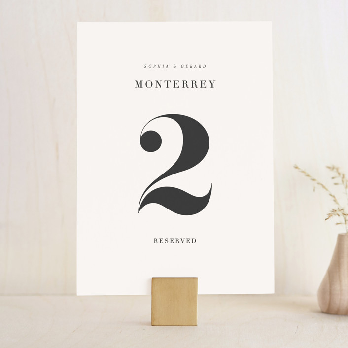 Modern Initials Table Numbers by Lori Wemple | Minted