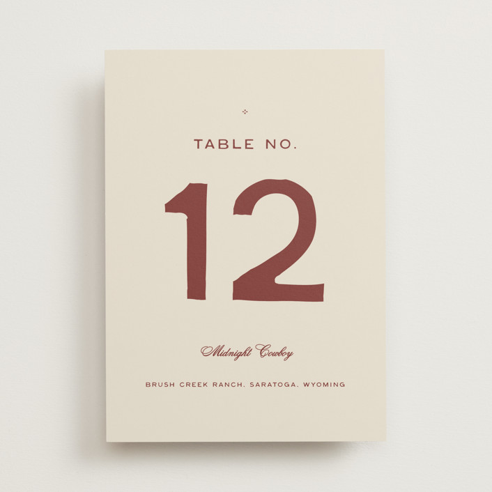 Rose Ink Table Numbers by Ani Somi | Minted